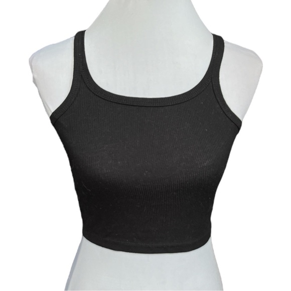 Princess Polly | Tops | Princess Polly Ribbed Cropped Tank Top Black ...